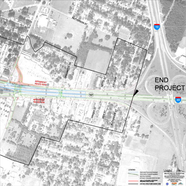 Maps & Traffic Models - I-49 Lafayette Connector